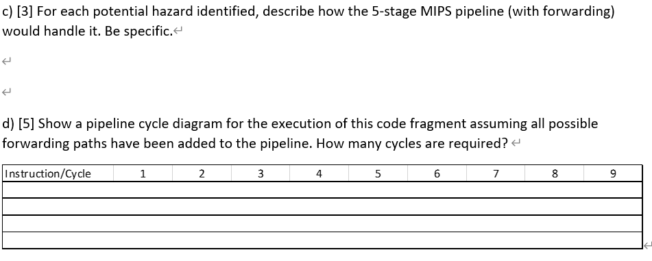 Solved 3) [15] Consider the following MIPS instruction | Chegg.com