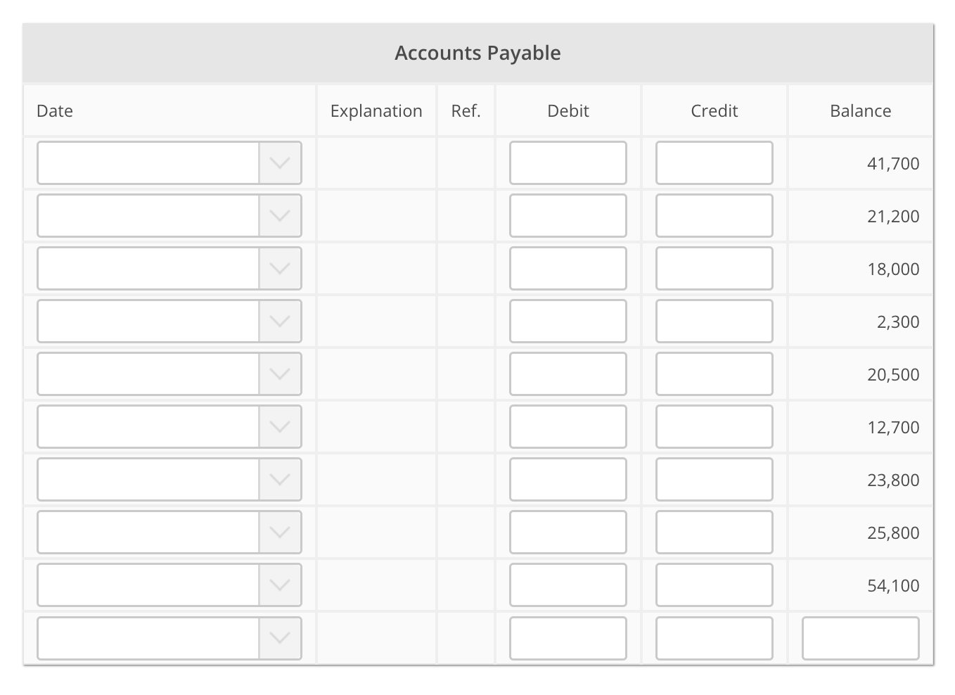 Solved Calculate And Enter The Ending Balance For Each Chegg
