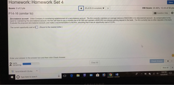 Solved Homework Homework Set 4 Score 0 Of 2 Pts P14 9