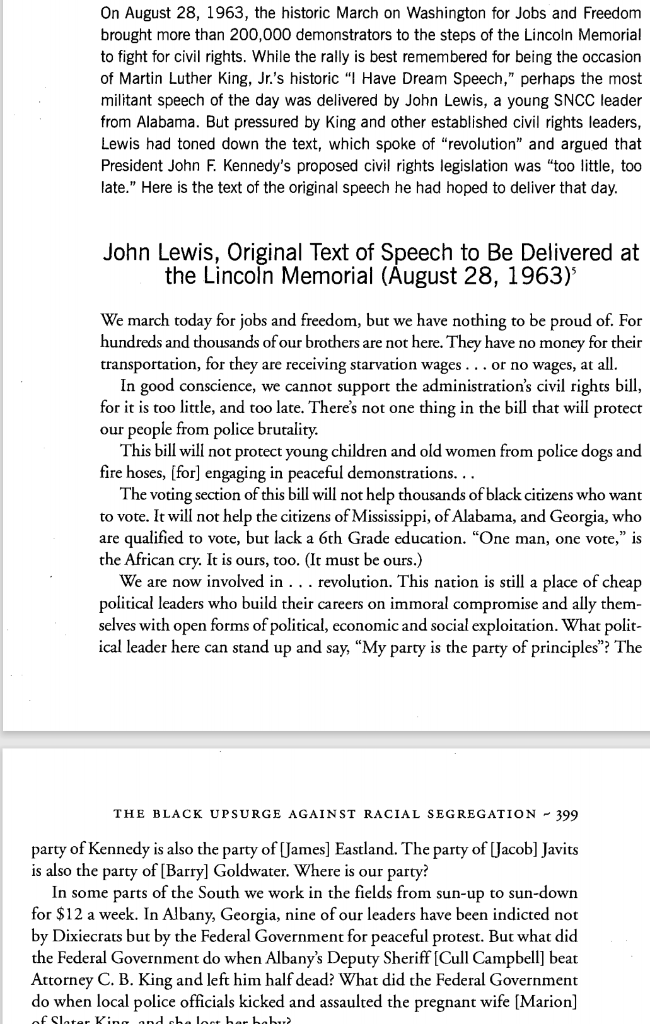 The document you are reading -- John Lewis's | Chegg.com