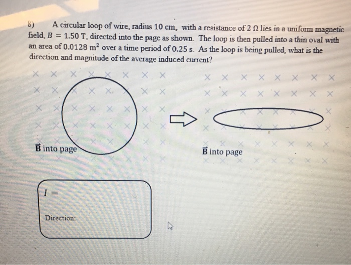 Solved A circular loop of wire, radius 10 cm, with a | Chegg.com