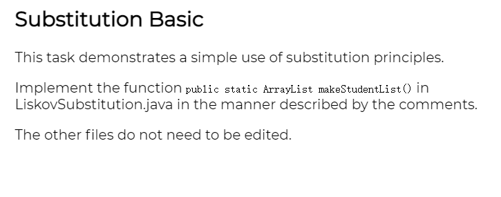 Solved LiskovSubstitution.java package | Chegg.com
