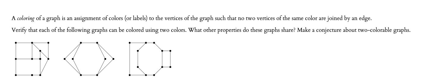 Solved A coloring of a graph is an assignment of colors (or | Chegg.com