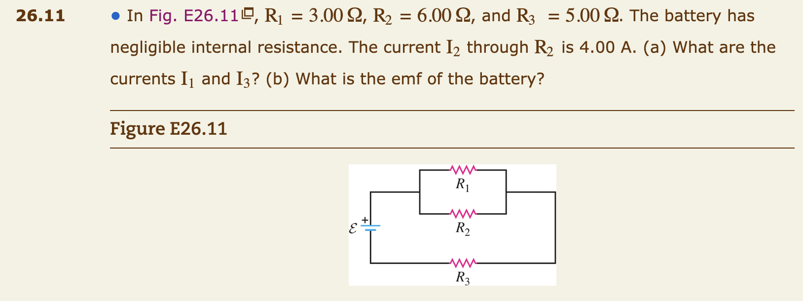 Solved negligible internal resistance. The current I2 | Chegg.com