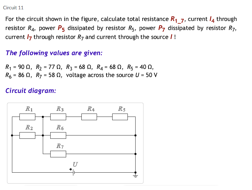 Solved For The Circuit Shown In The Figure Calculate Total