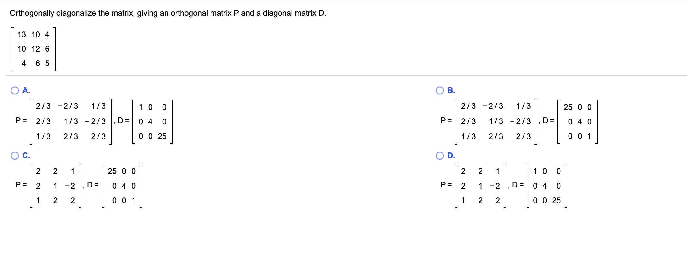 Orthogonal Orthogonally Diagonalizable Matrix at Bianca Wilson blog Orthogonal Orthogonally Diagonalizable Matrix at Bianca Wilson blog
