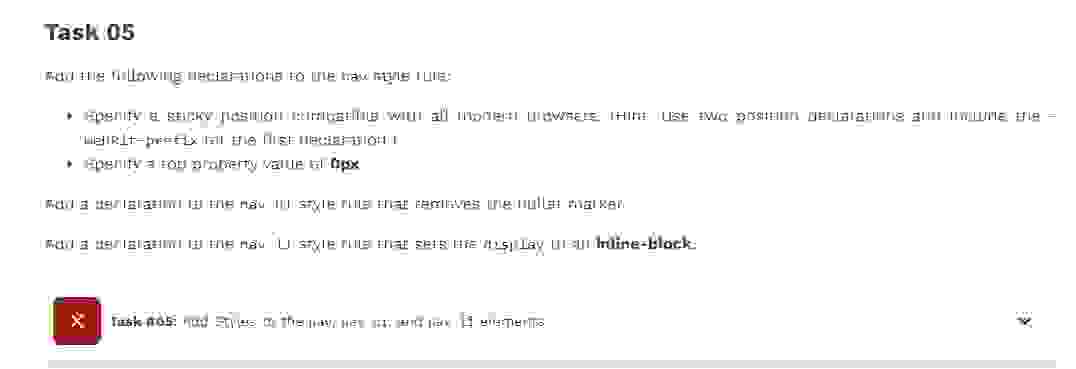 Solved Add the following declarations to the nav style rule: | Chegg.com
