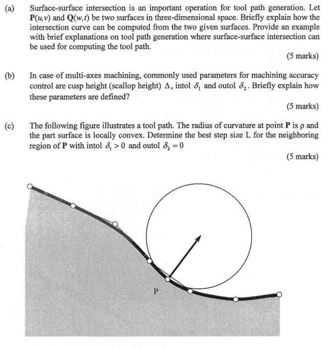 (6) Surface-surface intersection is an important | Chegg.com