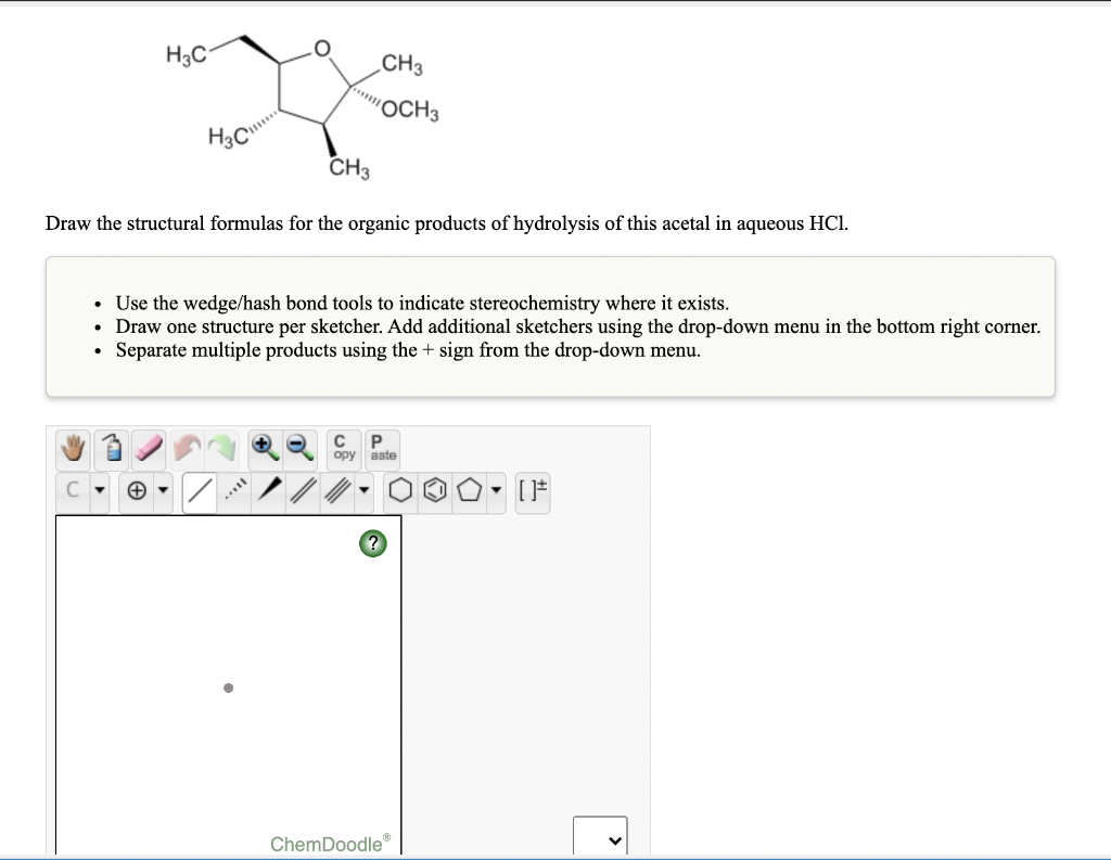 Solved H3C CH3 "OCH3 » H₂C CH3 Draw the structural formulas | Chegg.com