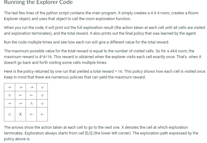 In this lab, we will see how a room explorer agent | Chegg.com