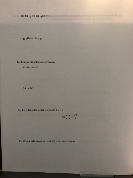Solved E Logsa Logys2r 4 D 32log A 81 12 Evaluate 
