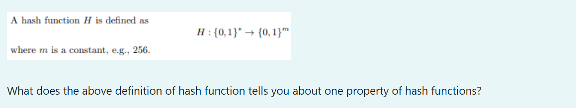 Solved A hash function \\( H \\) is defined as \\[ | Chegg.com