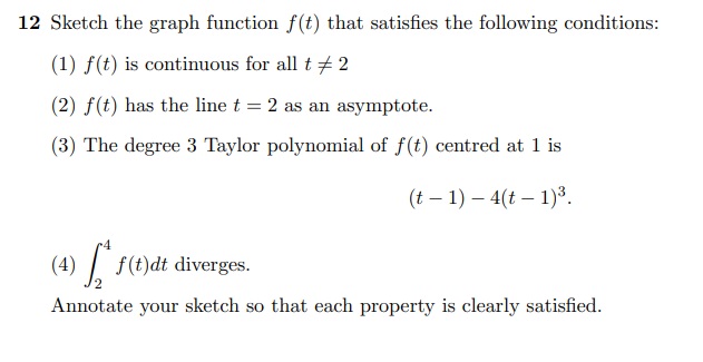 12 Sketch the graph function \\( f(t) \\) that | Chegg.com