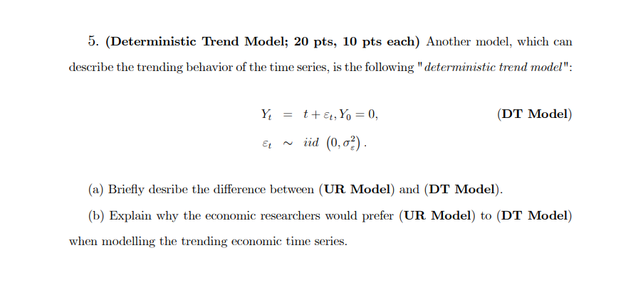 Solved 4. (UR Model; 30 pts, 10 pts each) Assume the | Chegg.com