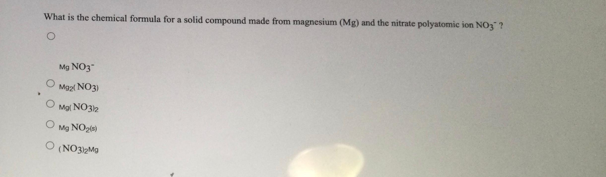 Solved What is the chemical formula for a solid compound | Chegg.com
