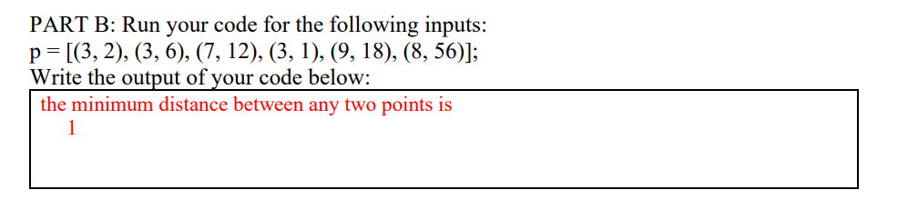 Exercise 1: (Distance between closest pair of points) | Chegg.com