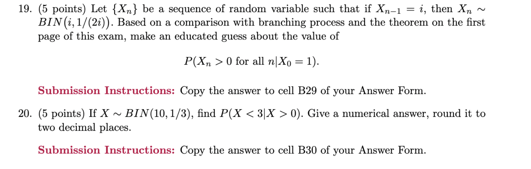Solved 9. (5 points) Let {Xn} be a sequence of random | Chegg.com