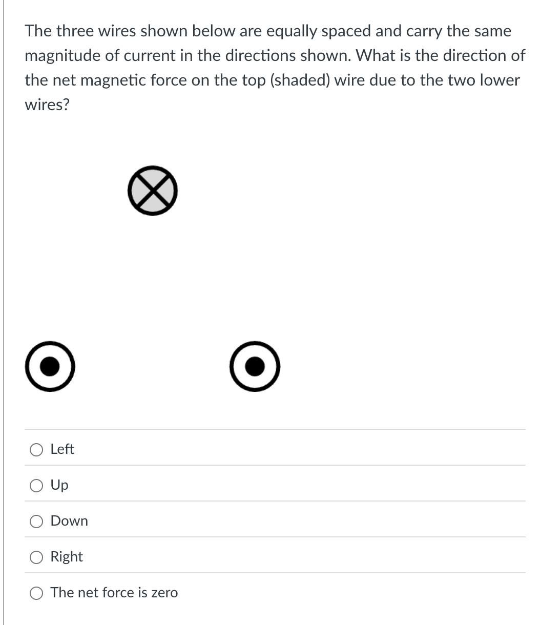 Solved The three wires shown below are equally spaced and | Chegg.com