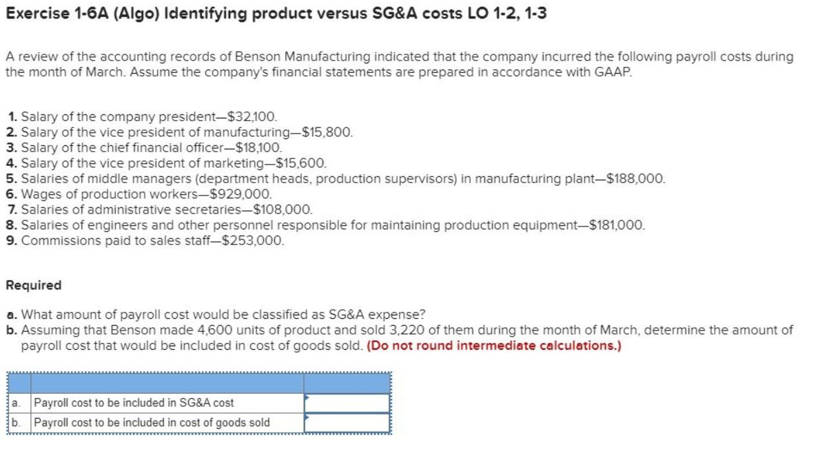 Solved Exercise 1-3A (Static) Classifying costs: Product or | Chegg.com Solved Exercise 1-3A (Static) Classifying costs: Product or | Chegg.com