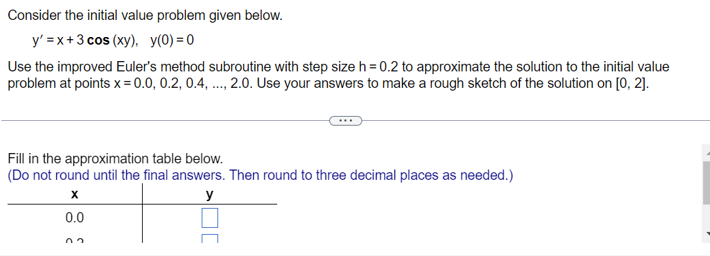 Solved Consider the initial value problem given below. | Chegg.com