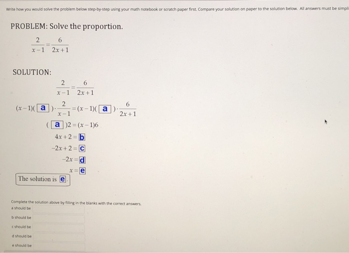 Solved Write how you would solve the problem below | Chegg.com