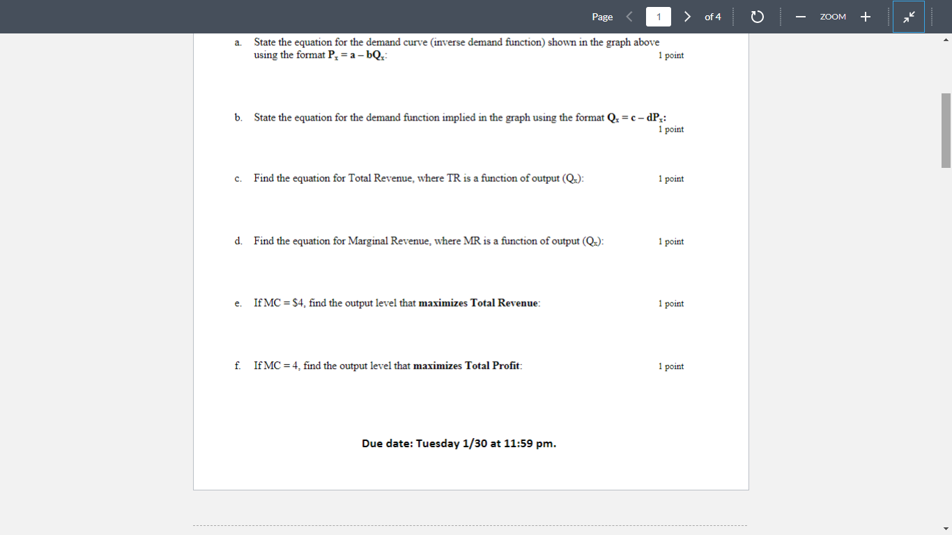 a. ﻿State the equation for the demand curve (inverse | Chegg.com