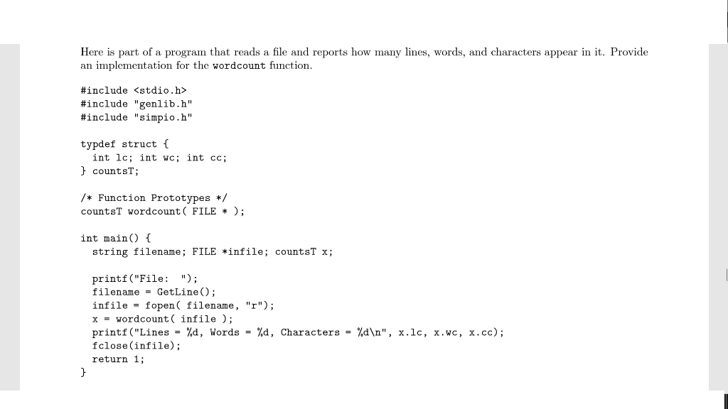 Solved Here Is Part Of A Program That Reads A File And 0887