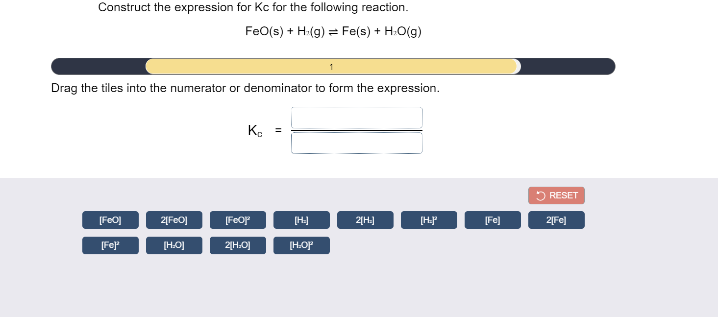 Solved Construct the expression for Kc for the following | Chegg.com