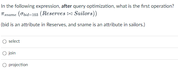 Solved σsname =′John′(σage=22( Student )) is equivalent to | Chegg.com