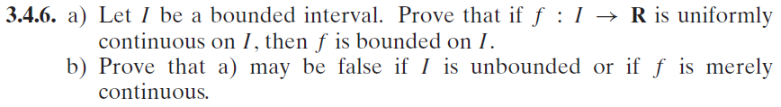 Solved 3.4.6. a) Let I be a bounded interval. Prove that if | Chegg.com