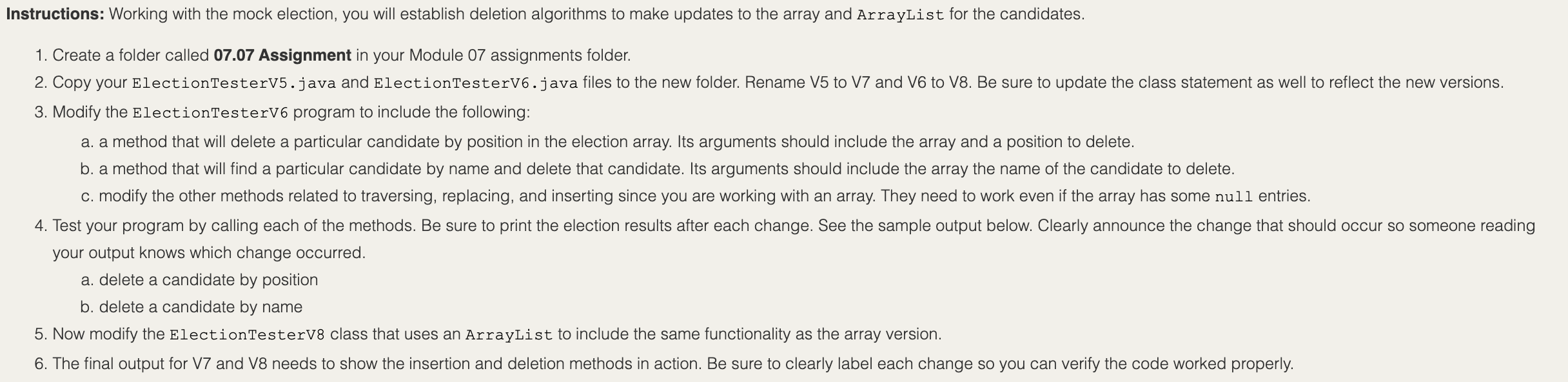 Solved All this is written in Java This is a Two-part | Chegg.com