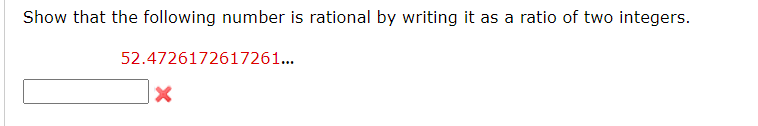 Solved Show that the following number is rational by writing | Chegg.com