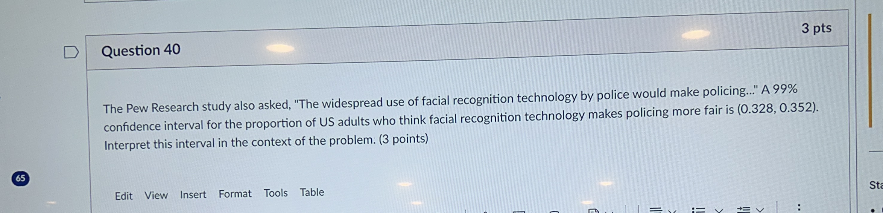 Question 40The Pew Research study also asked, "The | Chegg.com