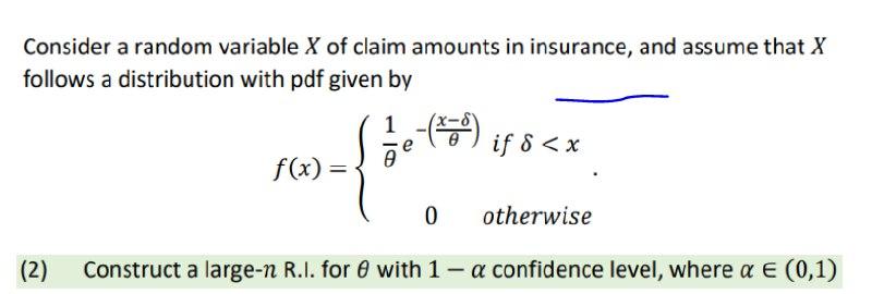 Solved Consider a random variable X of claim amounts in | Chegg.com