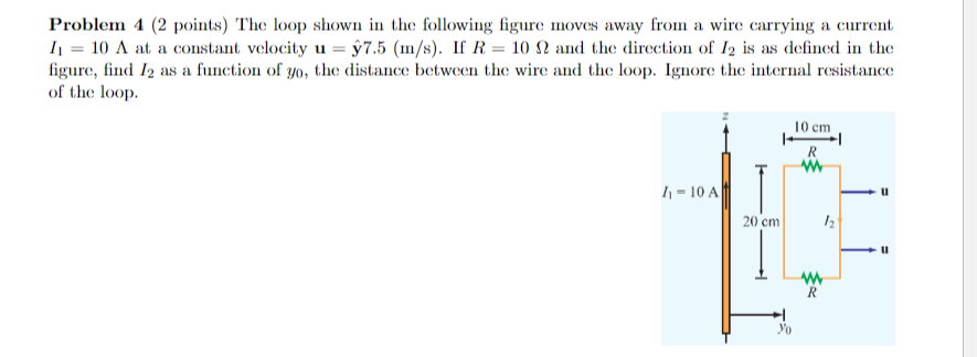 Solved Problem 4 (2 points) The loop shown in the following | Chegg.com