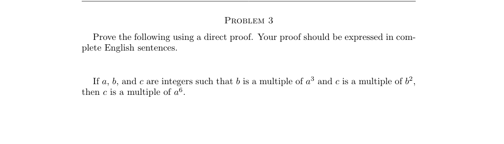 Solved \section*{Problem 3} Prove the following using a | Chegg.com