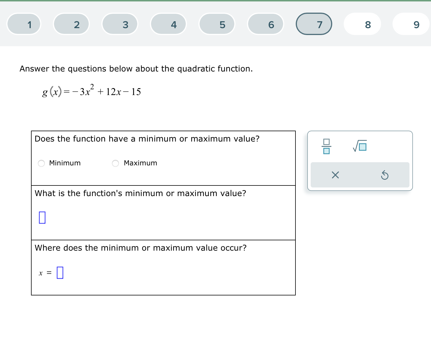 Solved Answer The Questions Below About The Quadratic