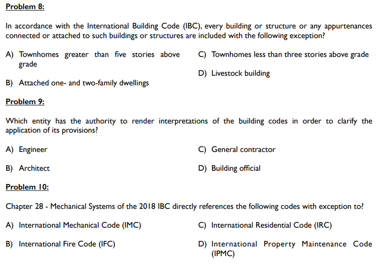 Solved Problem 8: In accordance with the International | Chegg.com