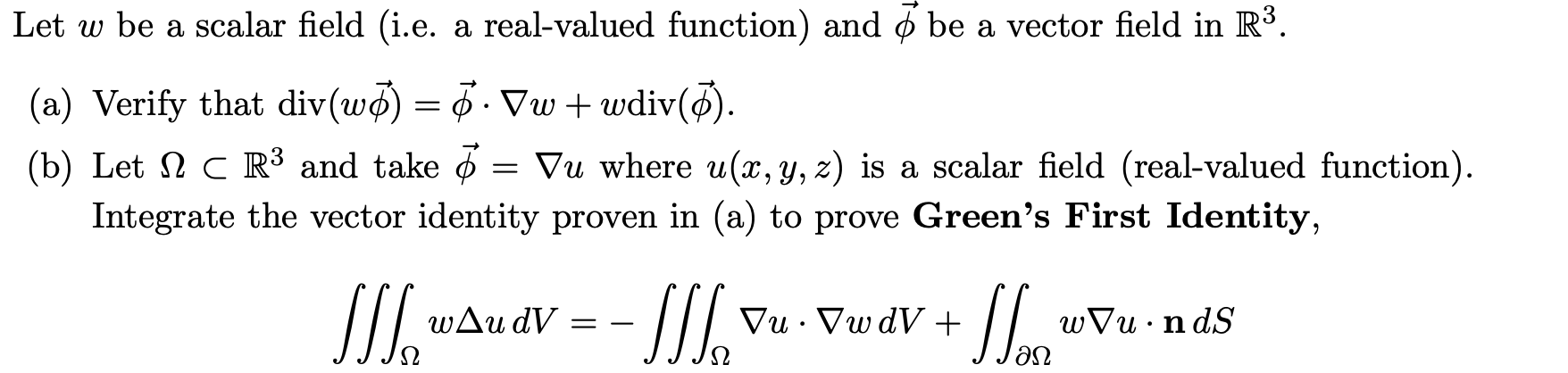 Solved Let w ﻿be a scalar field (i.e. ﻿a real-valued | Chegg.com