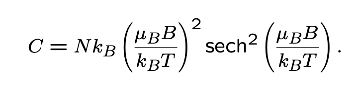 Solved 1. Consider the paramagnet heat capacity CB, | Chegg.com