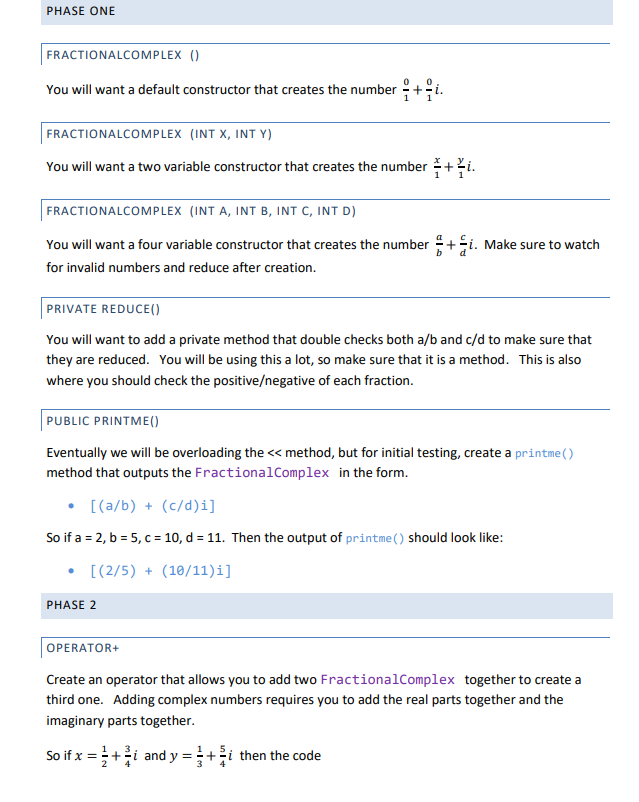 Solved bˉ Q +dc CS132 - PROGRAMMING ASSIGNMENT FRACTIONS | Chegg.com