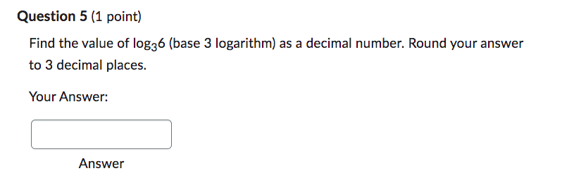 Solved Find the value of log36 (base 3 logarithm) as a | Chegg.com