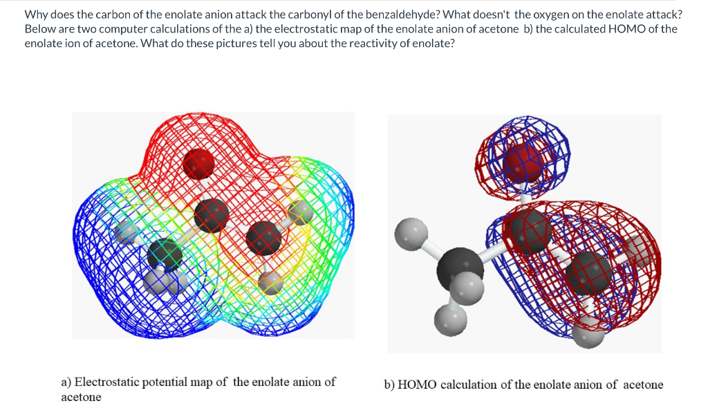 Solved 1. 2. Why does the enolate ion of acetone attack | Chegg.com