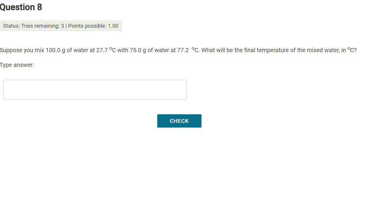 Solved Question 8 Status: Tries remaining: 3 | Points | Chegg.com