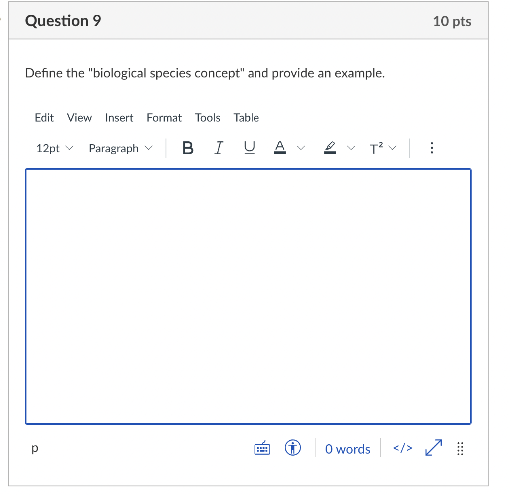 Define the "biological species concept" and provide | Chegg.com