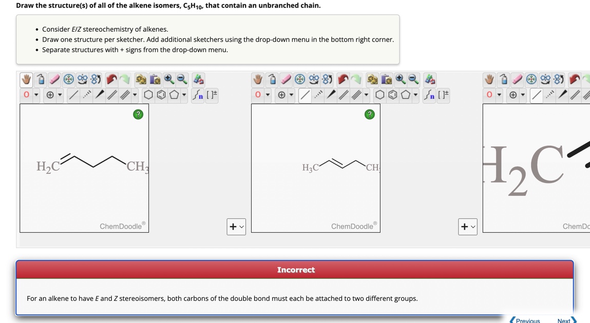 Solved Draw the structure(s) of all of the alkene isomers, | Chegg.com