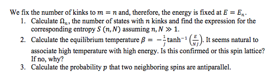 Solved One-dimensional Ising model A one-dimensional lattice | Chegg.com
