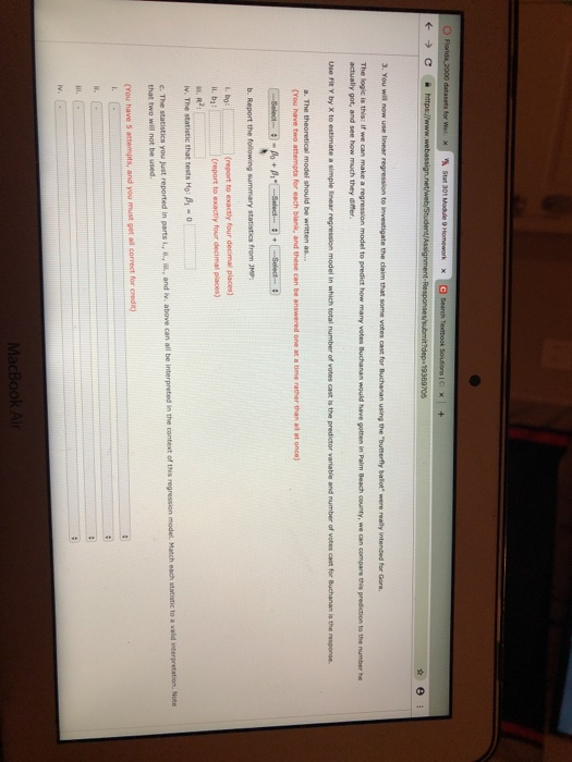 total votes cast going to each candidate, total votes | Chegg.com