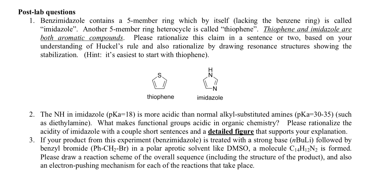Solved 9. SYNTHESIS OF BENZIMIDAZOLE FROM 1,2-DIAMINOBENZENE | Chegg.com