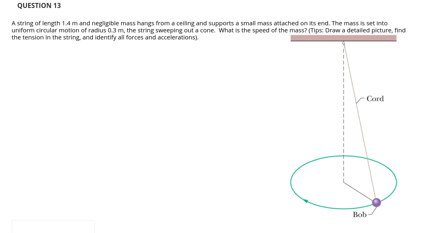 Solved QUESTION 13 A string of length 1.4 m and negligible | Chegg.com